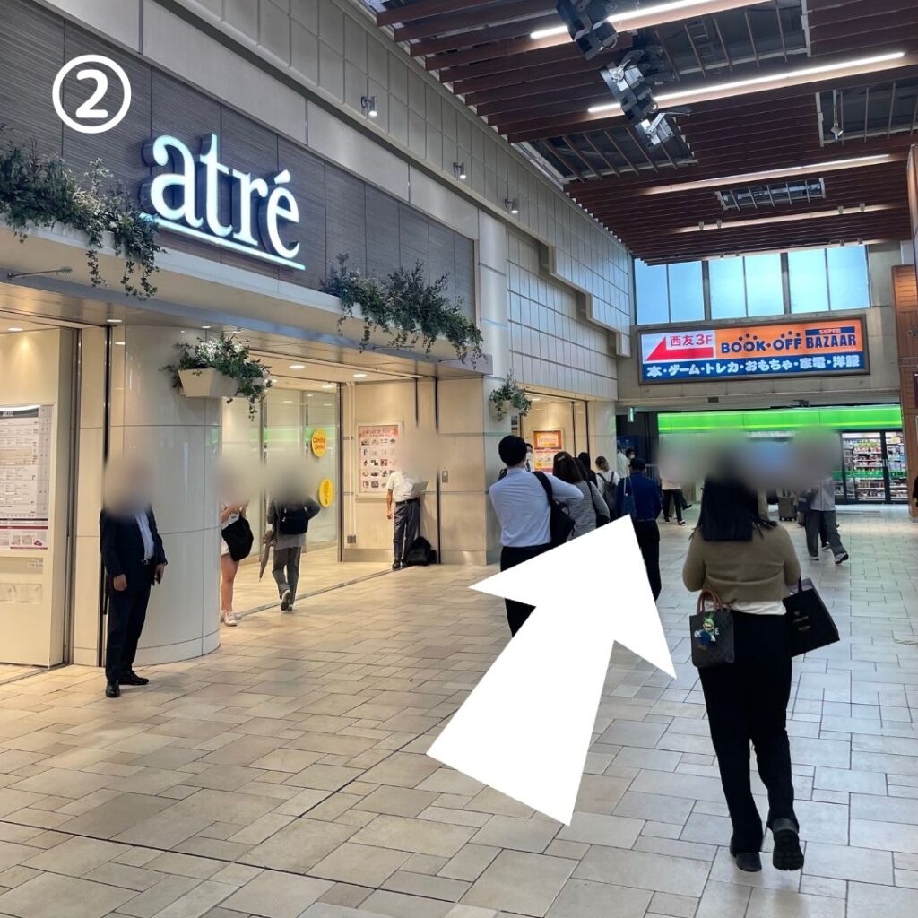 JR大森駅からHAKADORUアトレ大森店までの道順 - HAKADORU